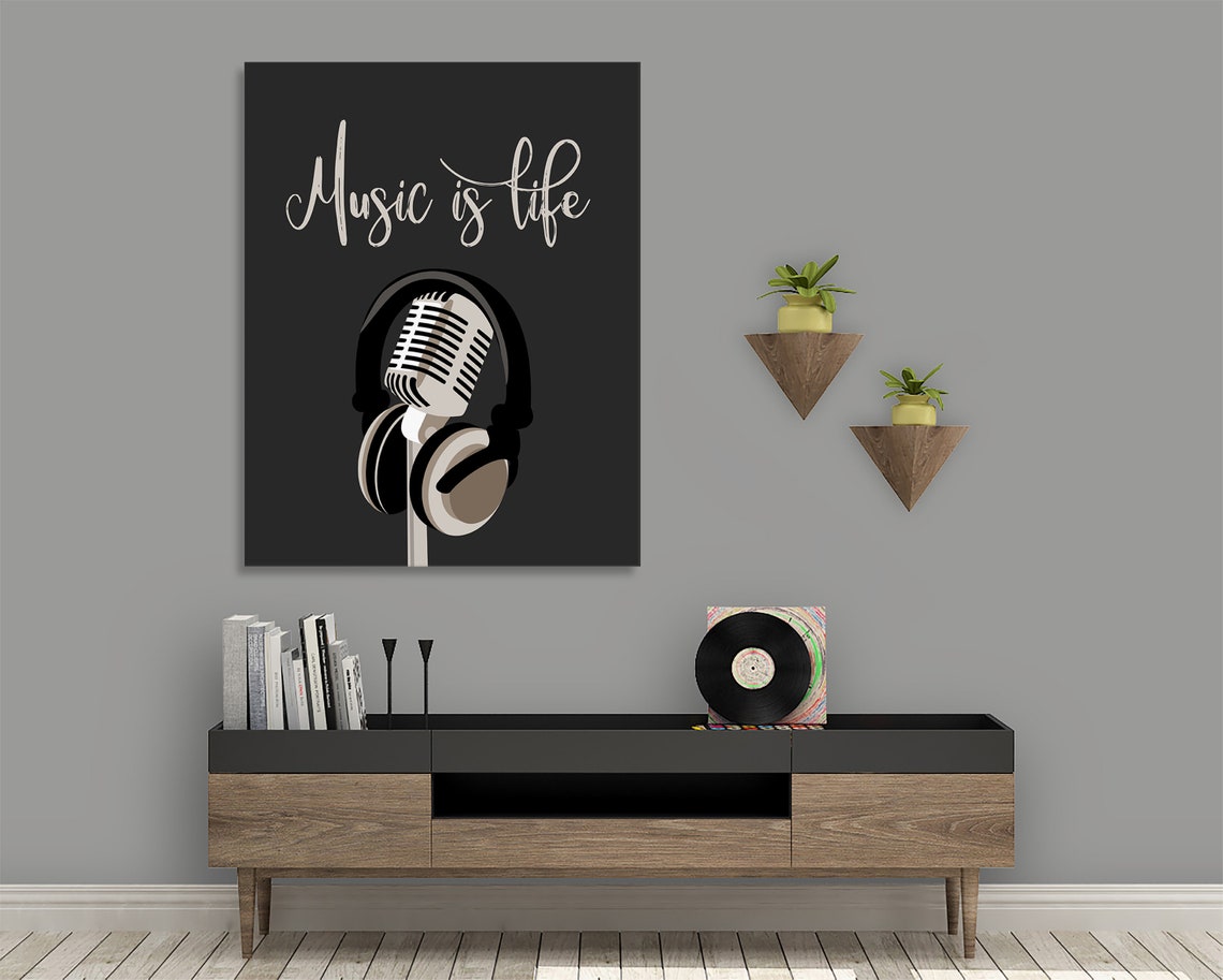 Music is Life Poster PRINTABLE Wall Art - DIGITAL Download Music Prints ...