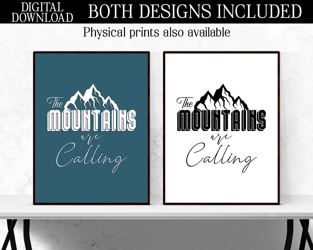The Mountains Are Calling PRINTABLE Wall Art - Explorer Print DIGITAL ...