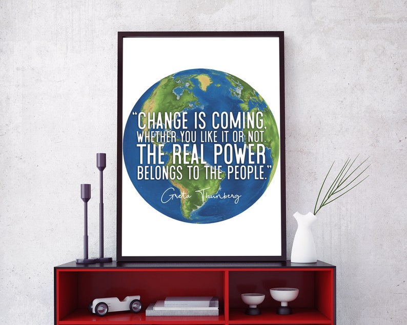 Climate Change Poster PRINTABLE Young Activist Art DIGITAL | Etsy