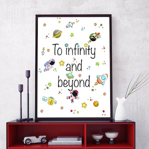 To Infinity and Beyond PRINTABLE Wall Art - Space Nursery Decor ...