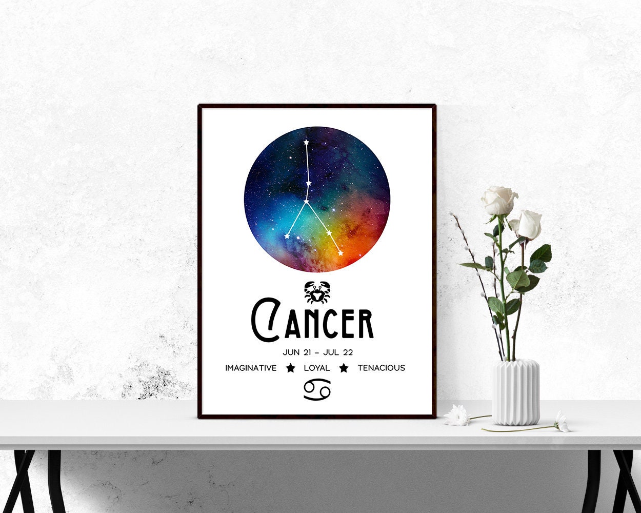 Cancer Constellation PRINTABLE Poster - Star Sign DIGITAL DOWNLOAD ...
