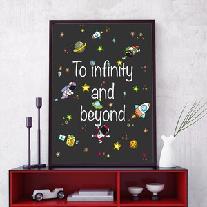 To Infinity and Beyond PRINTABLE Wall Art - Space Nursery Decor ...