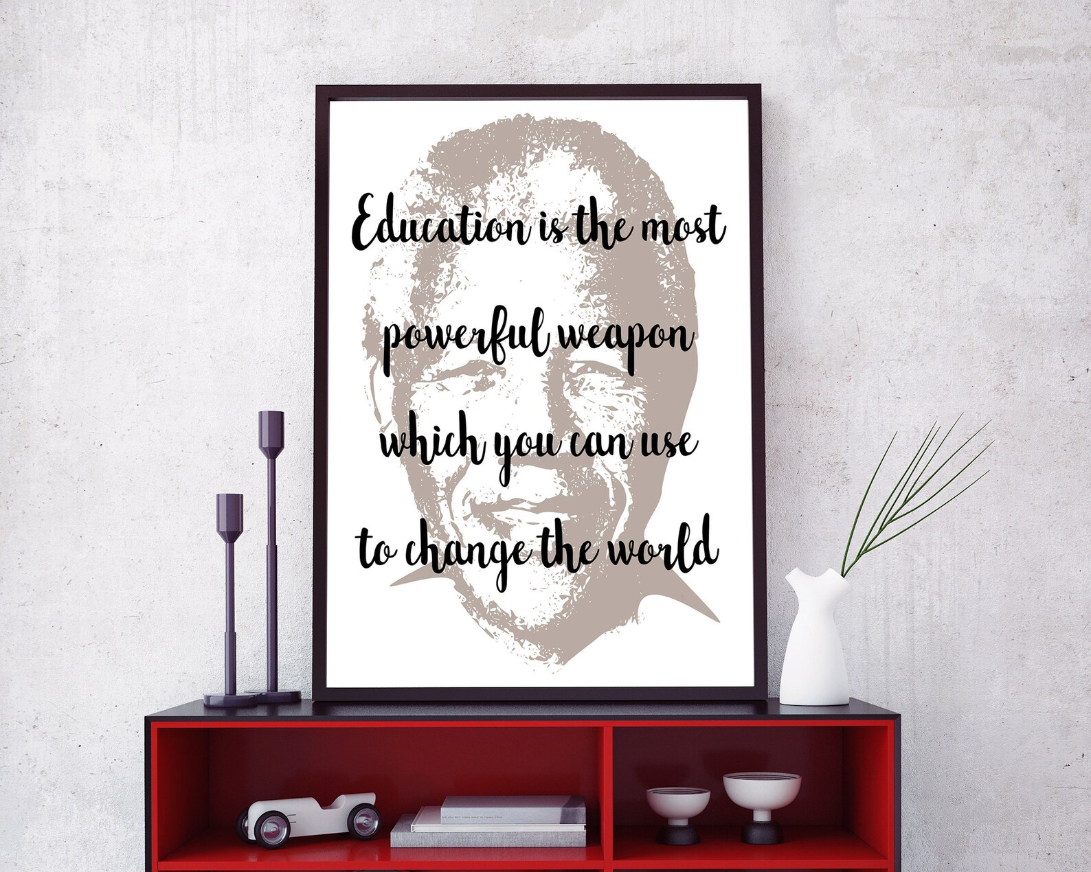 Nelson Mandela Education PRINTABLE Poster Classroom DIGITAL - Etsy