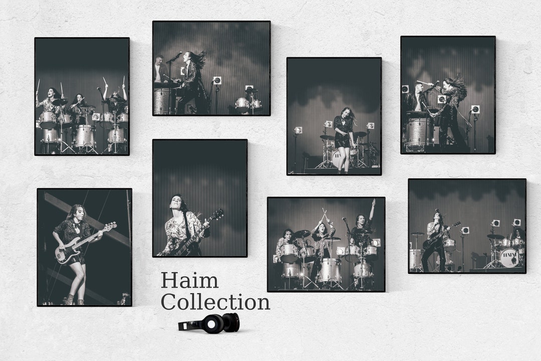 Set of 8 Haim Prints - Glastonbury Festival Photos - Live Music Posters ...