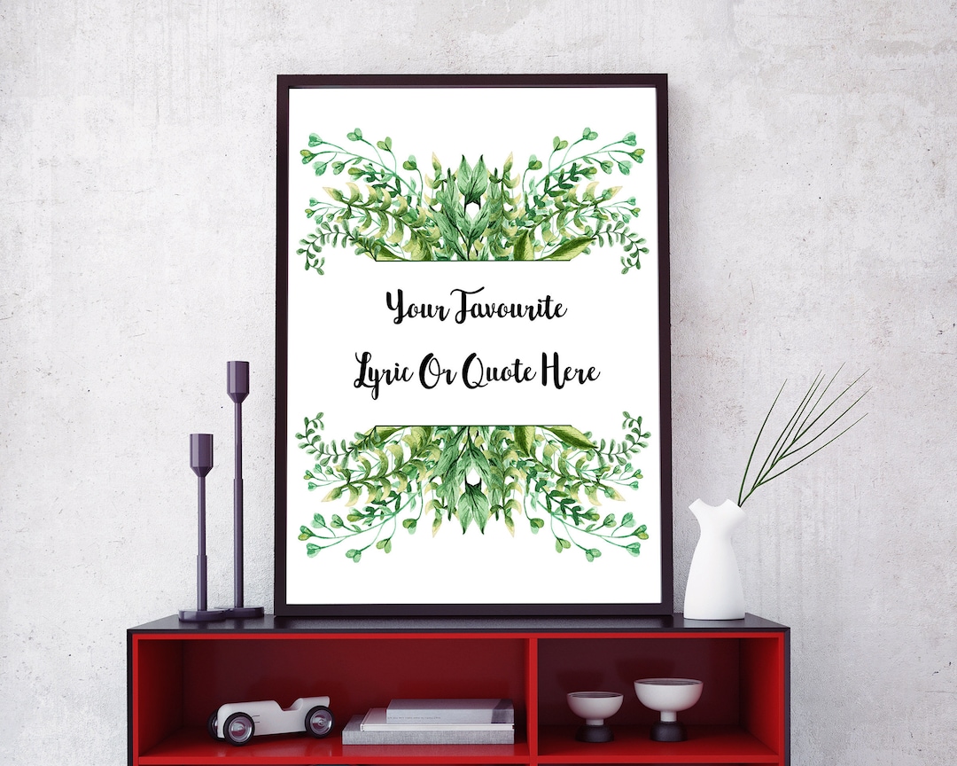 Personalised PRINTABLE Poster - Custom Text Print DIGITAL DOWNLOAD ...