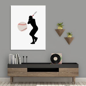 Baseball Batter PRINTABLE Wall Art Baseball Poster DIGITAL Download ...