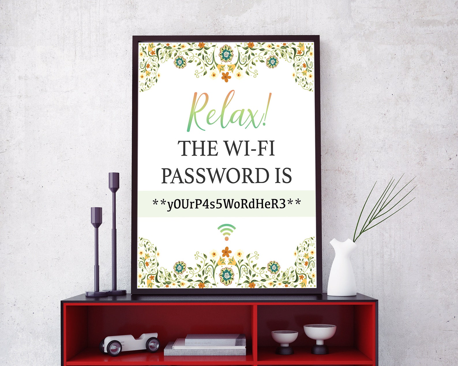 Custom Wifi Password Print Personalized Internet Poster - Etsy