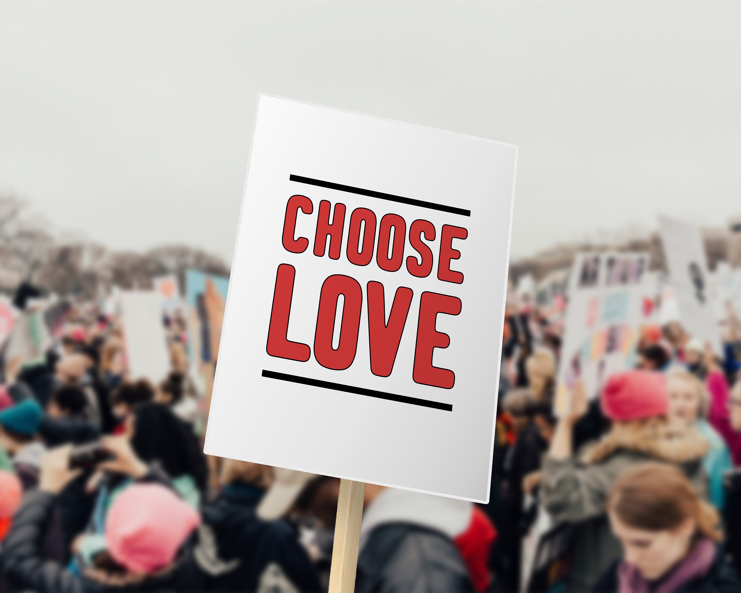 Choose Love PRINTABLE Poster Anti Hate Protest Sign DIGITAL - Etsy UK