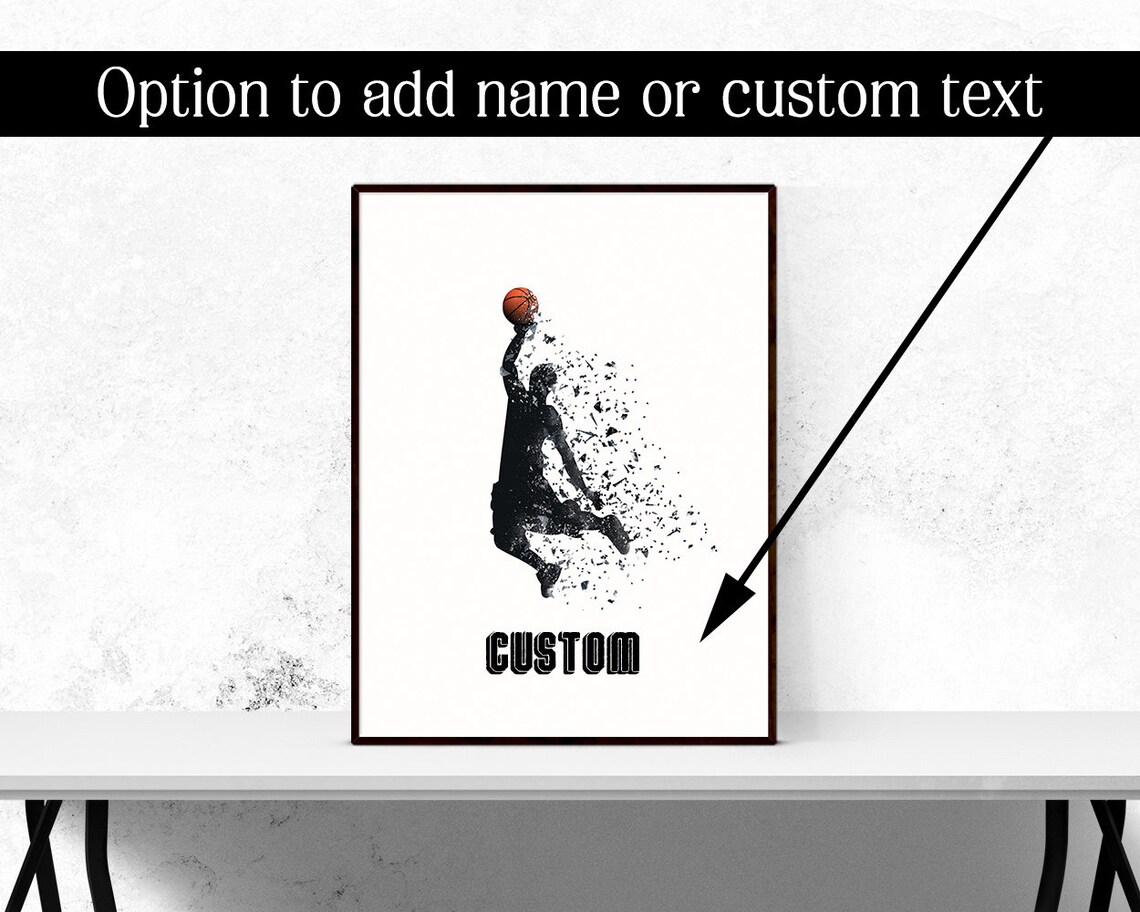 Basketball Dunk PRINTABLE Poster Gift for NBA Fan DIGITAL | Etsy