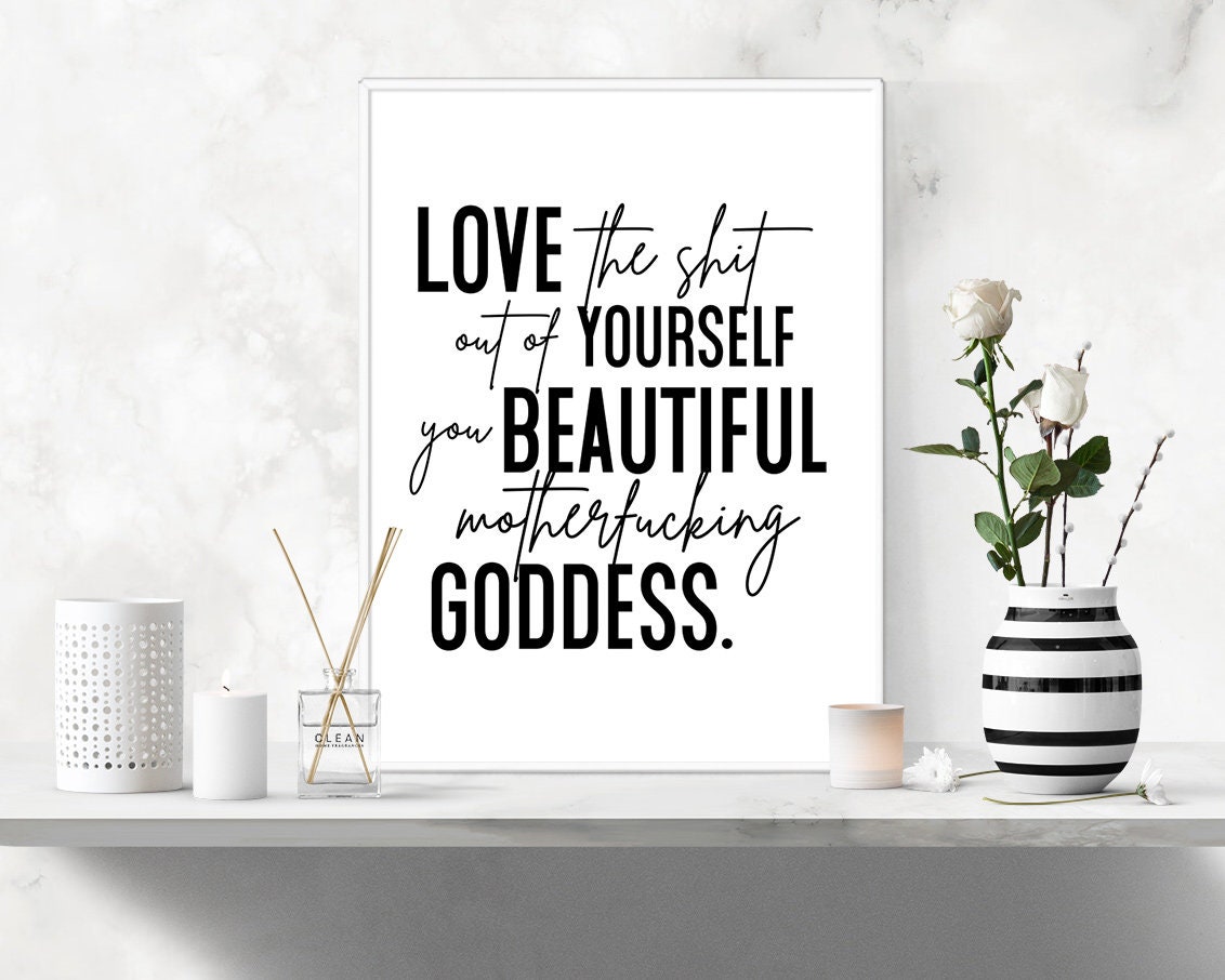 Self Love Poster Love Yourself Print Inspirational Wall - Etsy