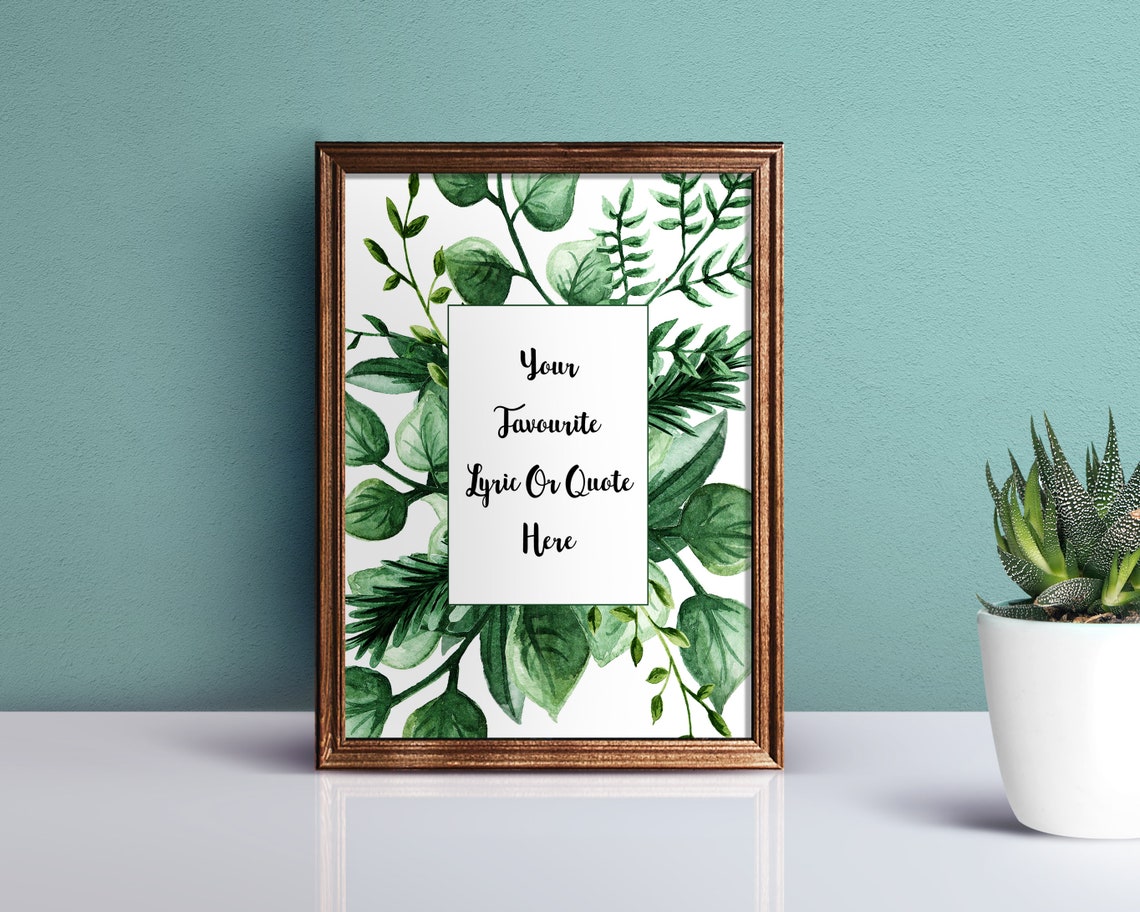 Watercolor Custom Print PRINTABLE Sign - Personalized DIGITAL DOWNLOAD ...