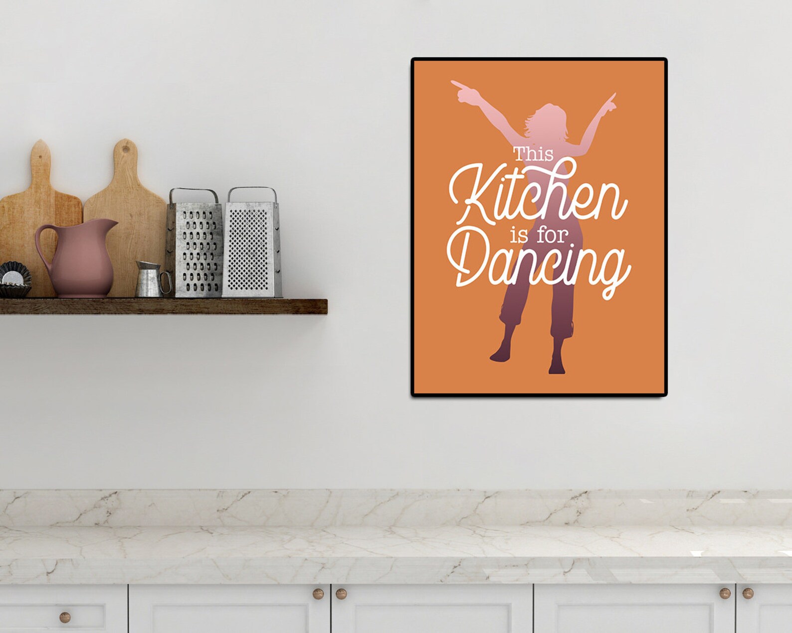 This Kitchen is for Dancing PRINTABLE Wall Art Pink Kitchen - Etsy