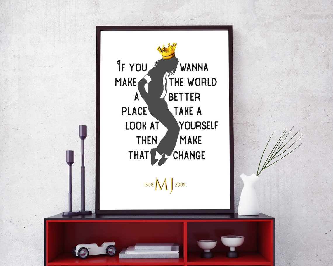 Michael Jackson PRINTABLE Poster MJ King of Pop DIGITAL - Etsy
