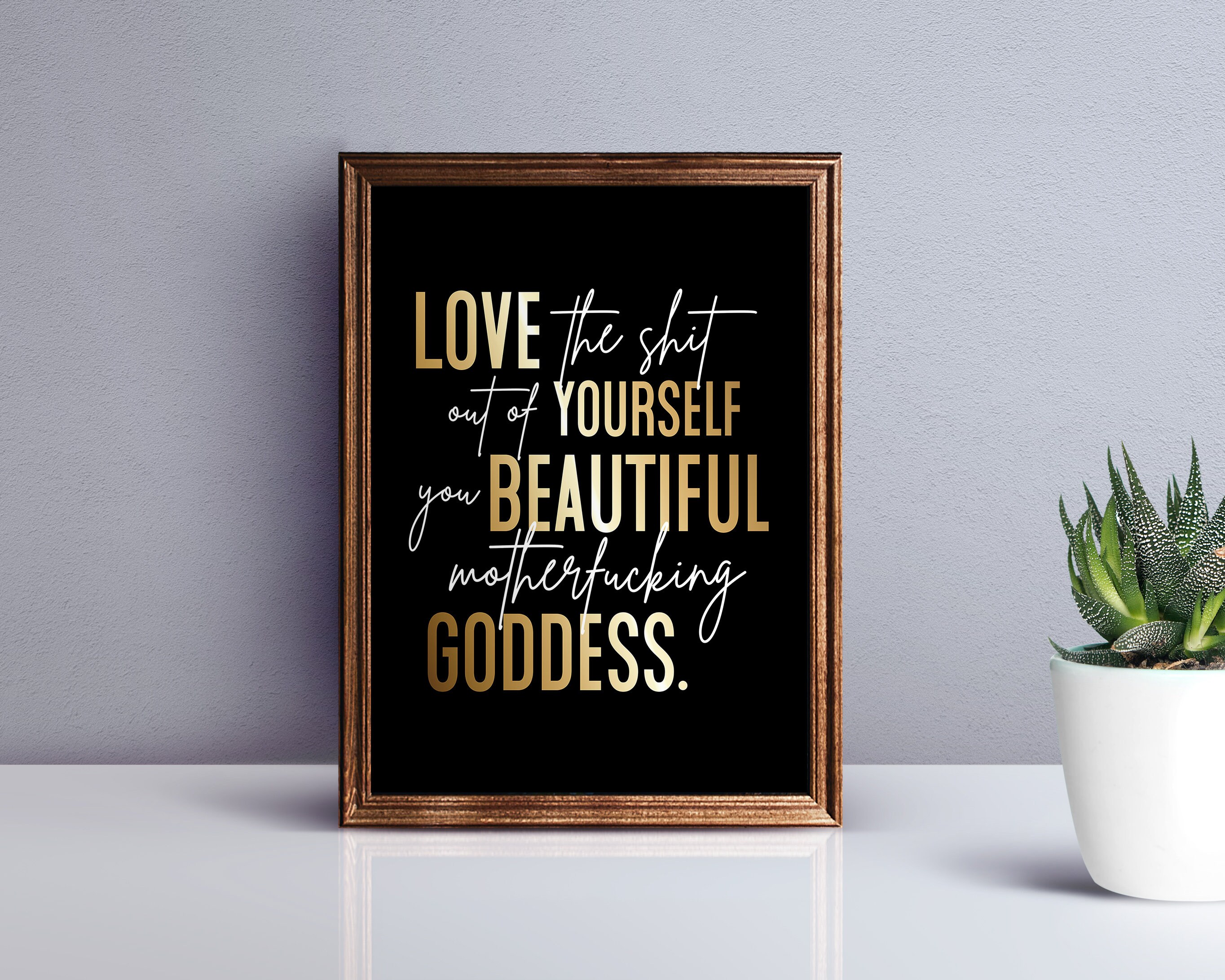 Self Love Poster Love Yourself Print Inspirational Wall - Etsy
