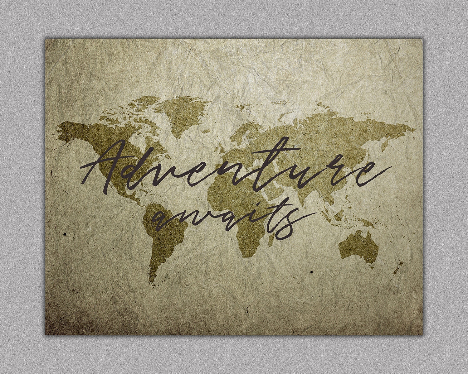 Adventure Awaits Map Printable Adventure Awaits World Map Poster For