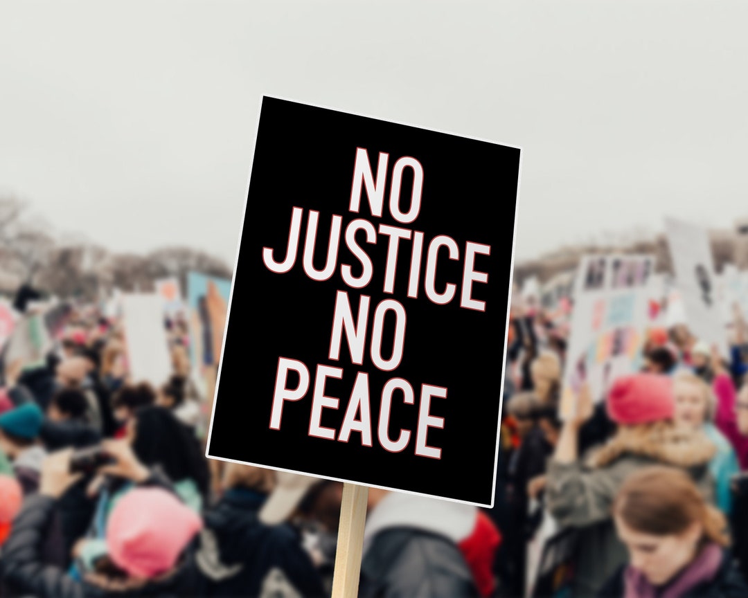 No Justice No Peace PRINTABLE Poster - DIGITAL DOWNLOAD Protest Sign ...