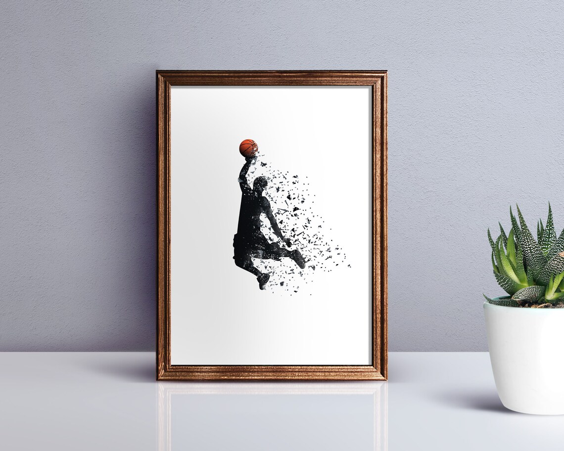 Basketball Dunk PRINTABLE Poster - Gift for NBA Fan - DIGITAL Download ...