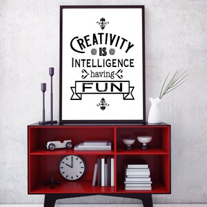 Creativity PRINTABLE Poster - DIGITAL DOWNLOAD Wall Art Quote Print ...