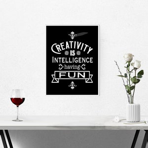 Creativity PRINTABLE Poster - DIGITAL DOWNLOAD Wall Art Quote Print ...