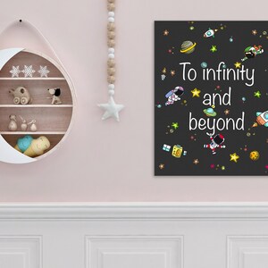 To Infinity and Beyond PRINTABLE Wall Art - Space Nursery Decor ...