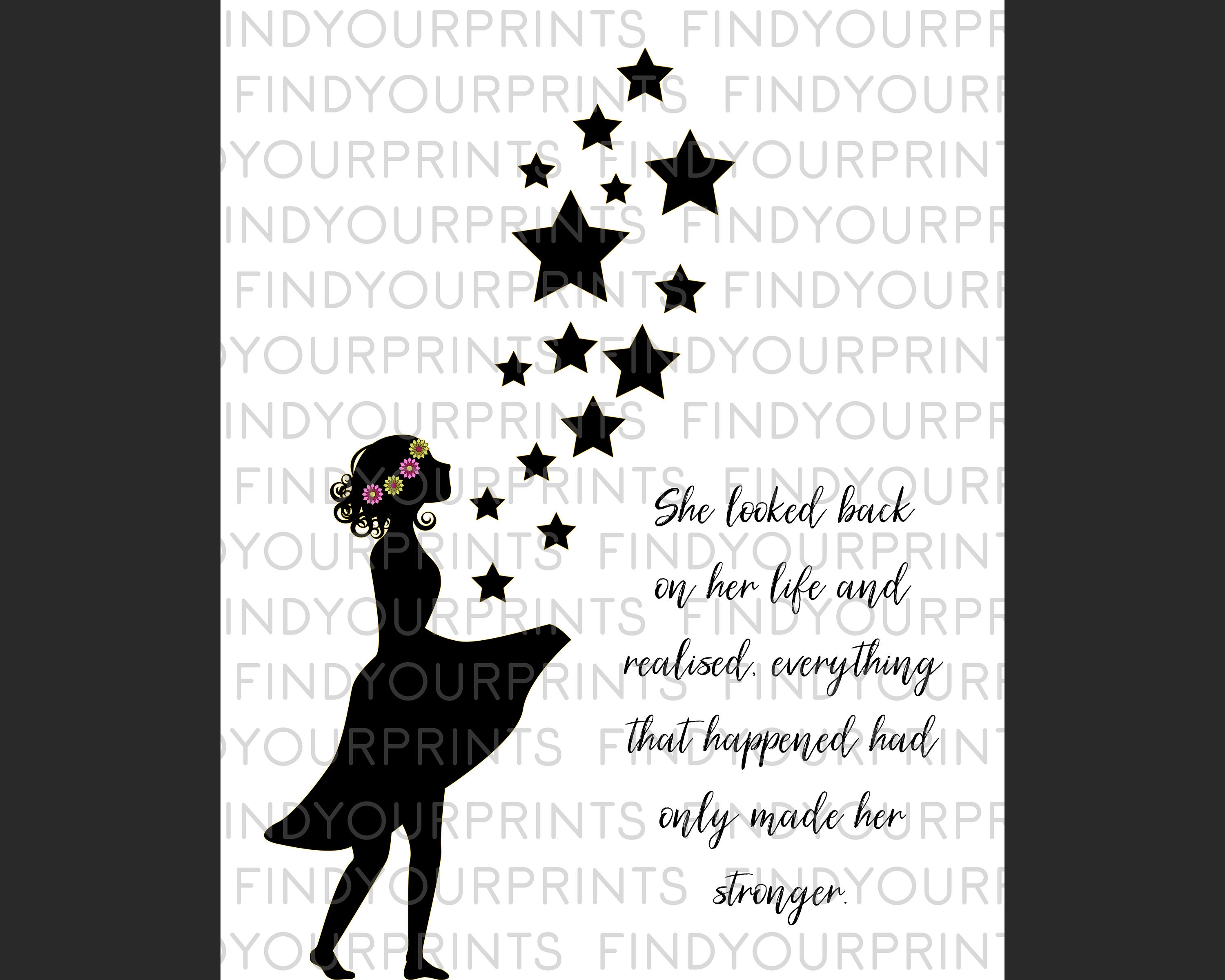 Strong Woman PRINTABLE Wall Art Independent Female DIGITAL - Etsy