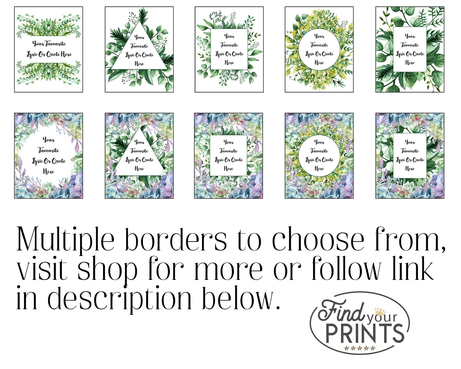 Watercolor Custom Print PRINTABLE Sign Personalized DIGITAL | Etsy