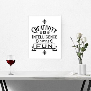 Creativity PRINTABLE Poster - DIGITAL DOWNLOAD Wall Art Quote Print ...