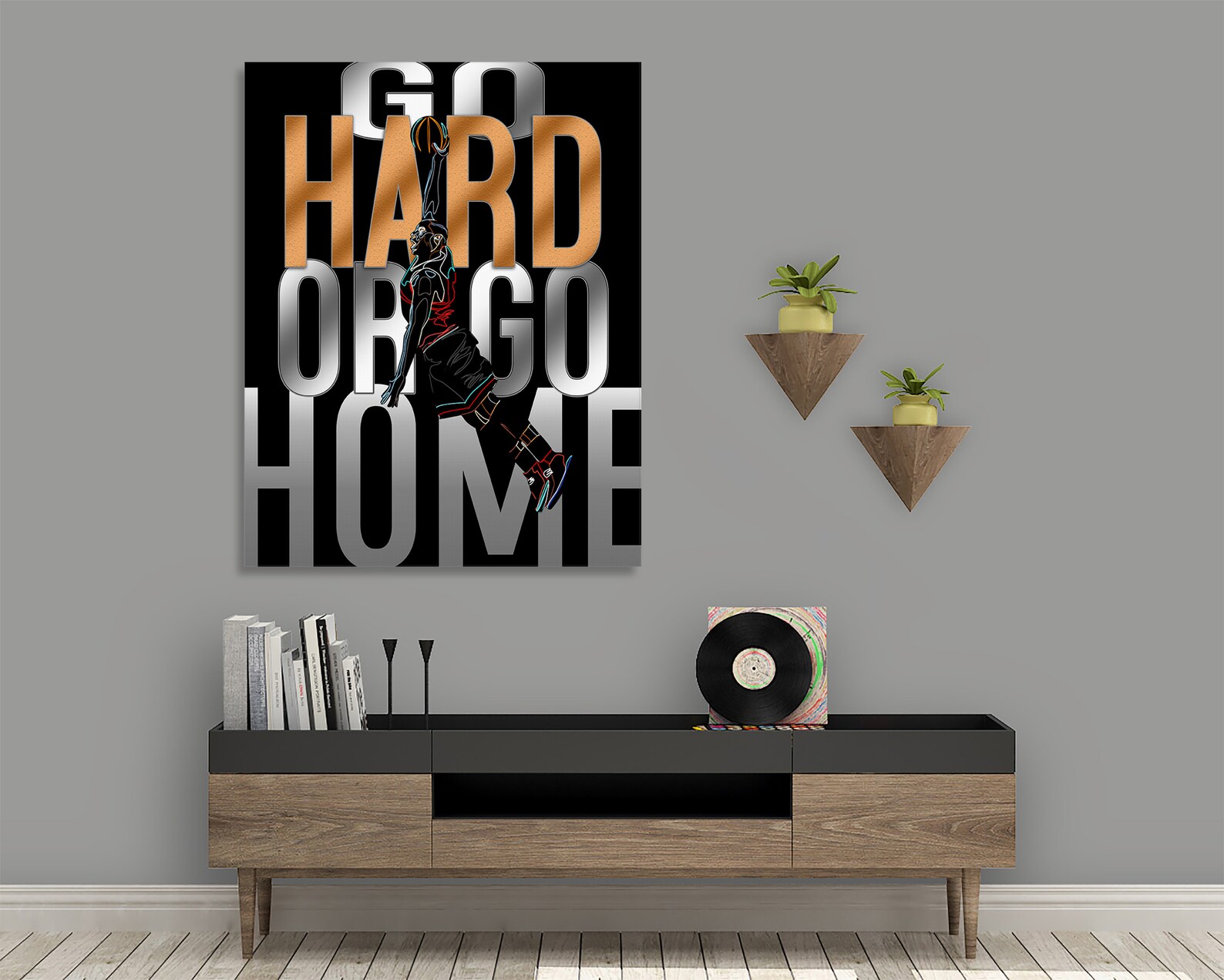 Go Hard Go Home Basketball PRINTABLE Wall Art - DIGITAL Download ...