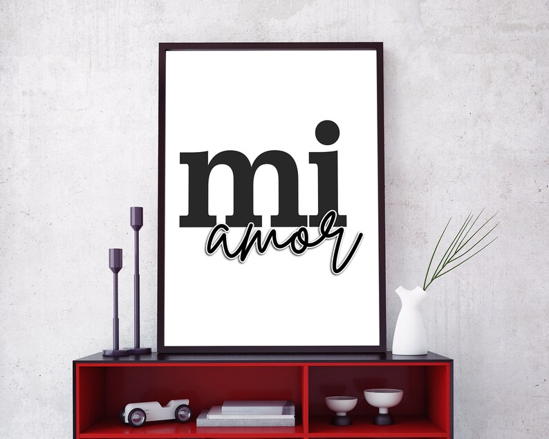 Mi Amor PRINTABLE Wall Art DIGITAL DOWNLOAD Mi Amor Print - Etsy