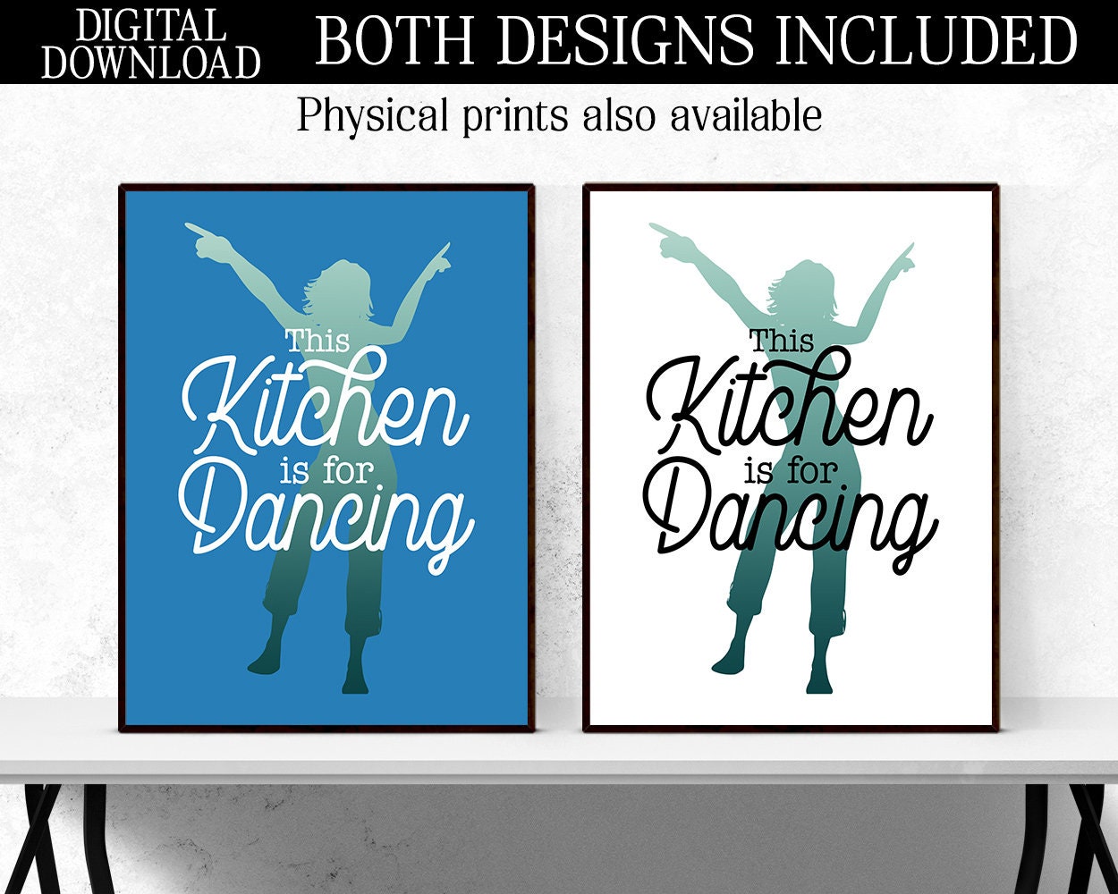 This Kitchen is for Dancing PRINTABLE Wall Art Kitchen | Etsy