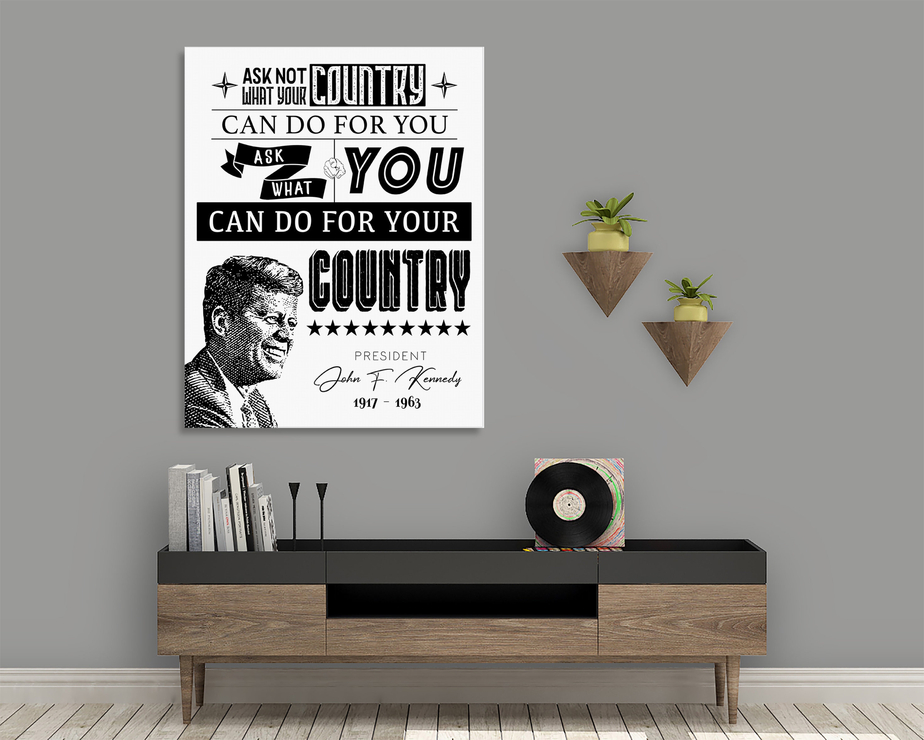 John F Kennedy PRINTABLE Wall Art JFK Digital Download | Etsy