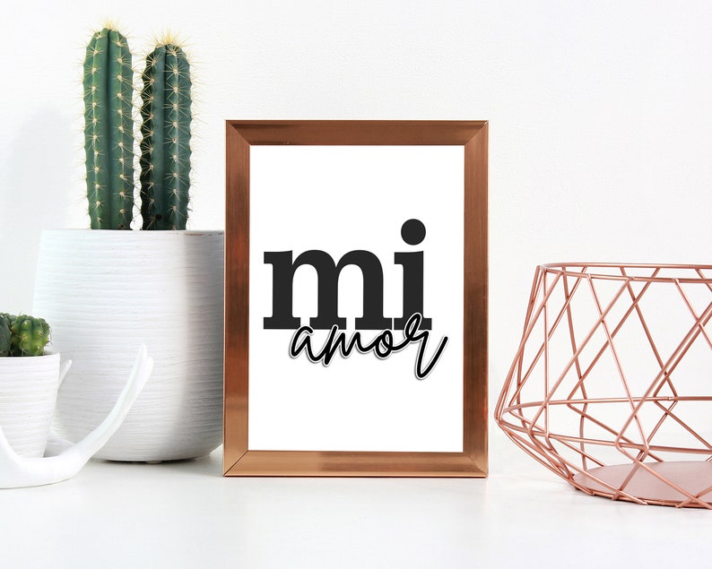 Mi Amor PRINTABLE Wall Art DIGITAL DOWNLOAD Mi Amor Print - Etsy
