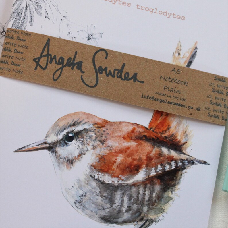 Pretty Wren A5 Notebook by Angela Sowden - Etsy UK