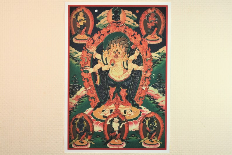 White Mahakala Buddhist Thangka | Etsy