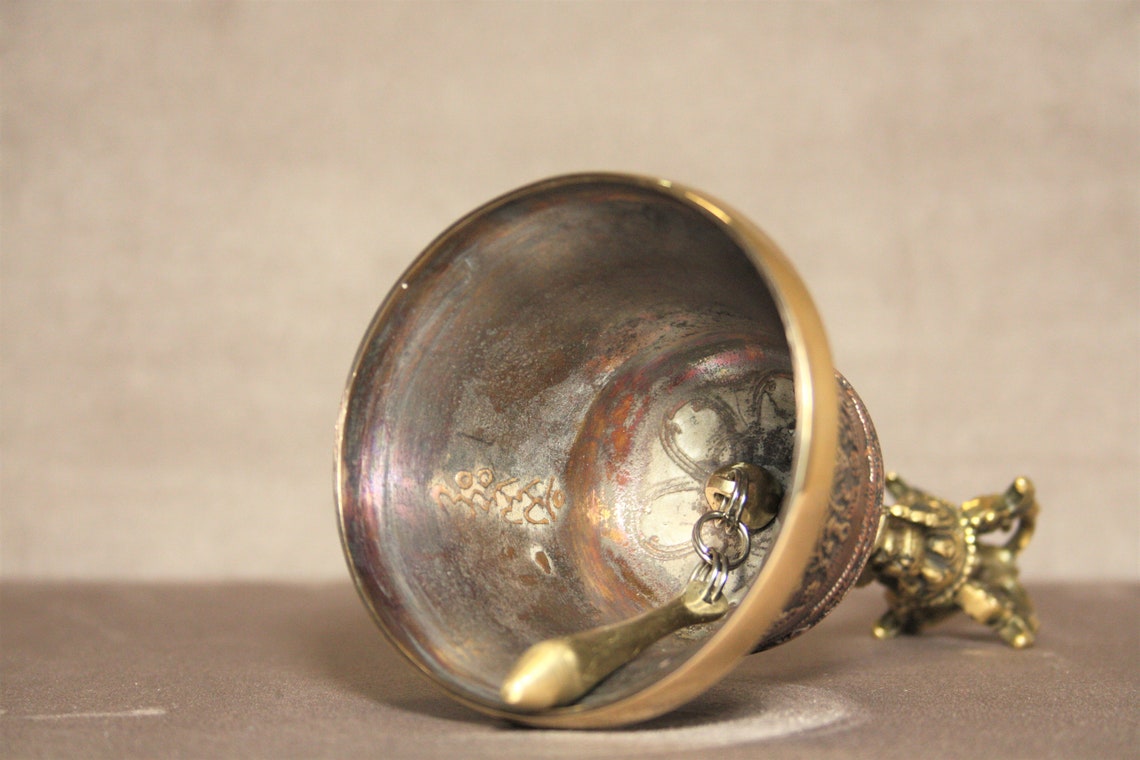 Tibetan Bronze Buddhist Bell Ghanta Drilbu 6 Inch - Etsy