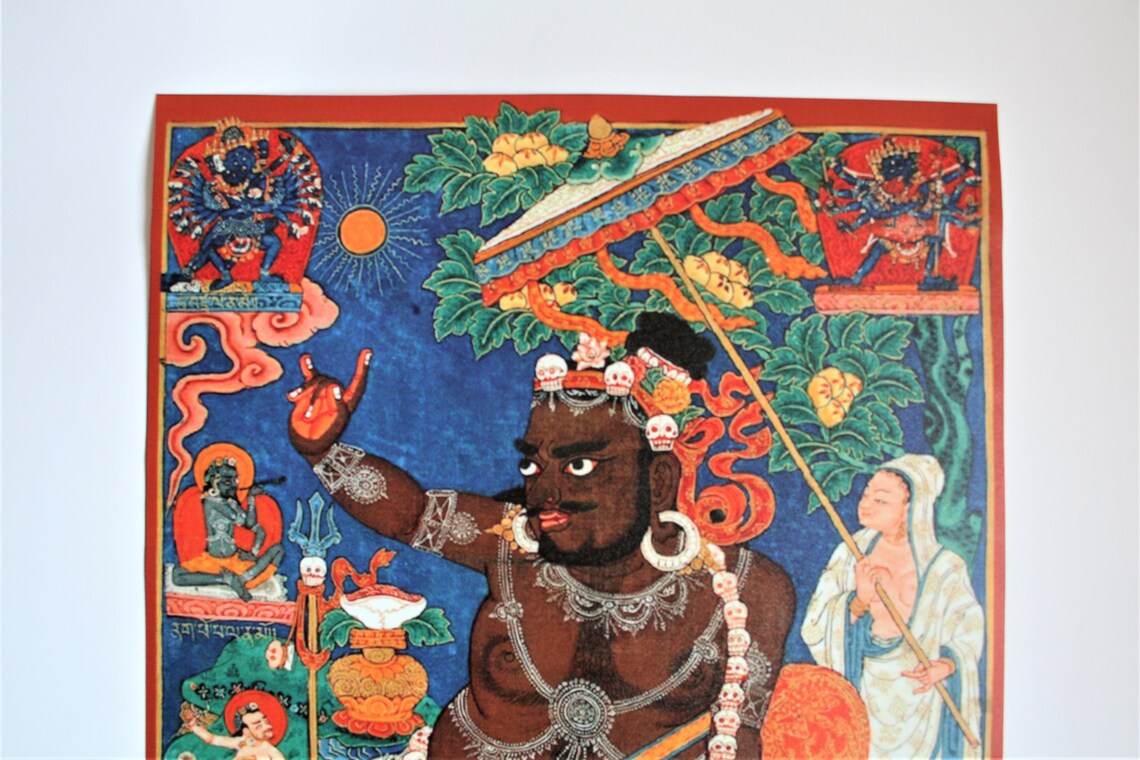 Virupa Tibet Thangka Print - Etsy