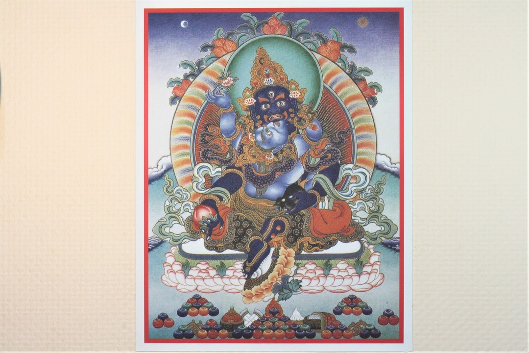 Black Dzambala, Kubera, Tibetan Thangka - Etsy