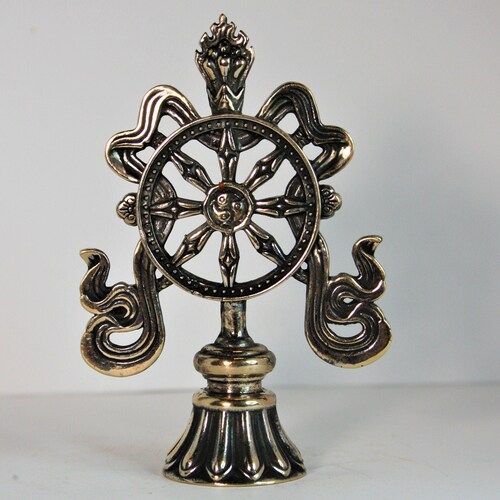 Dharma Pendant Wheel of Life Samsara Bronze Amulet Buddhist - Etsy