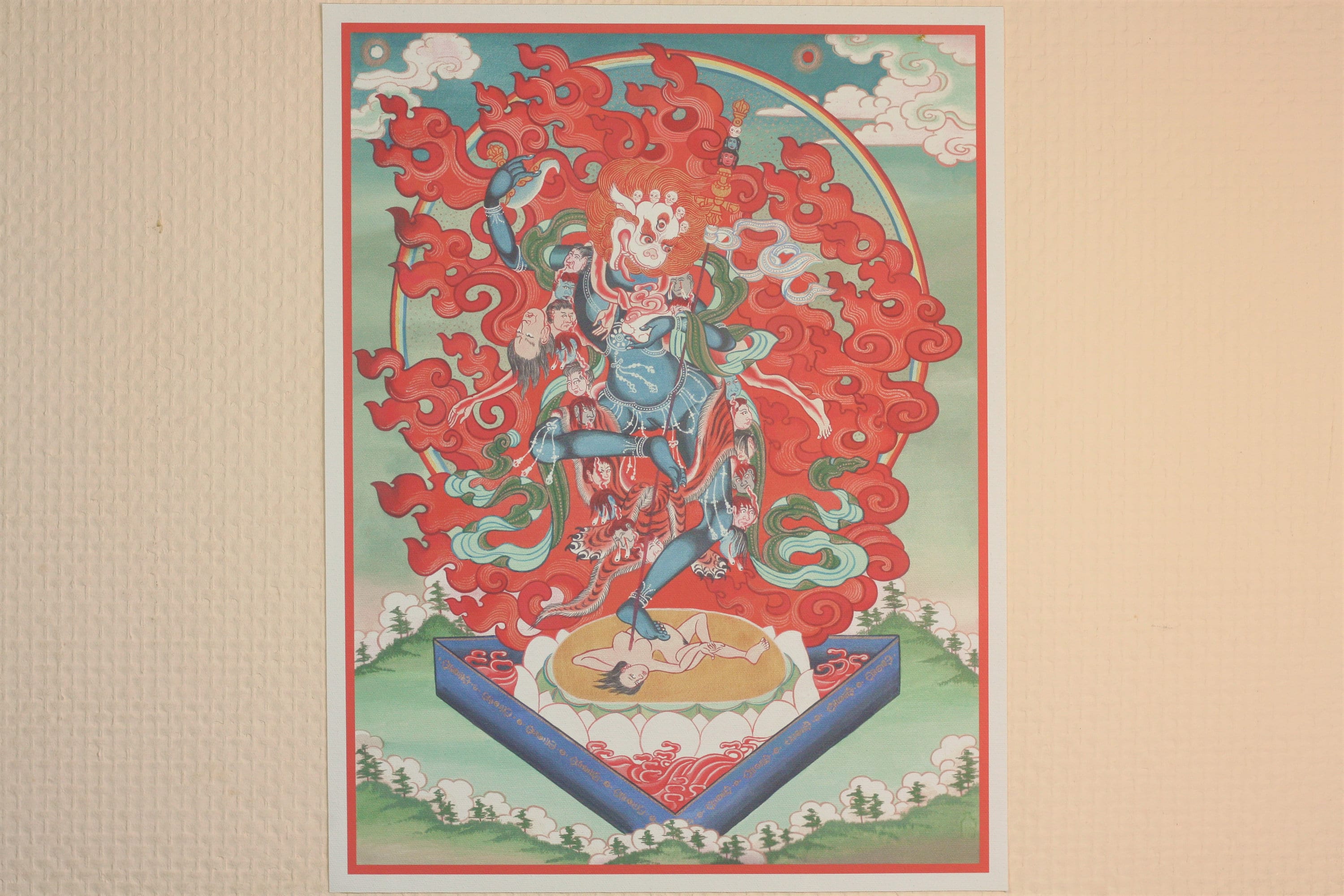 Simhamukha Dakini Tibetan Thangka - Etsy UK