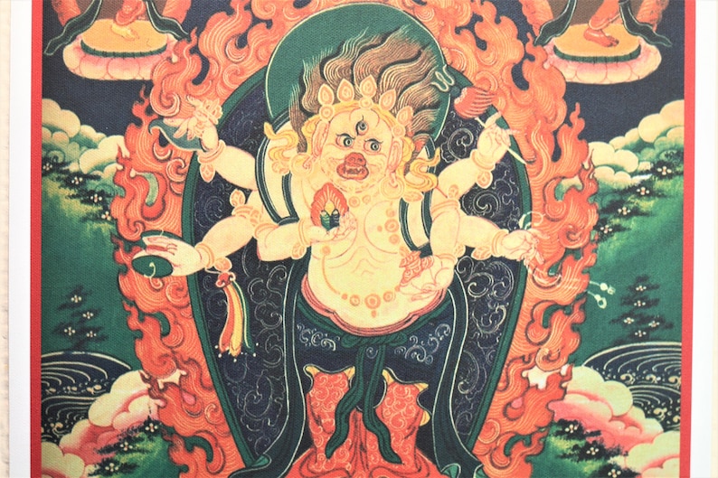 White Mahakala Buddhist Thangka | Etsy