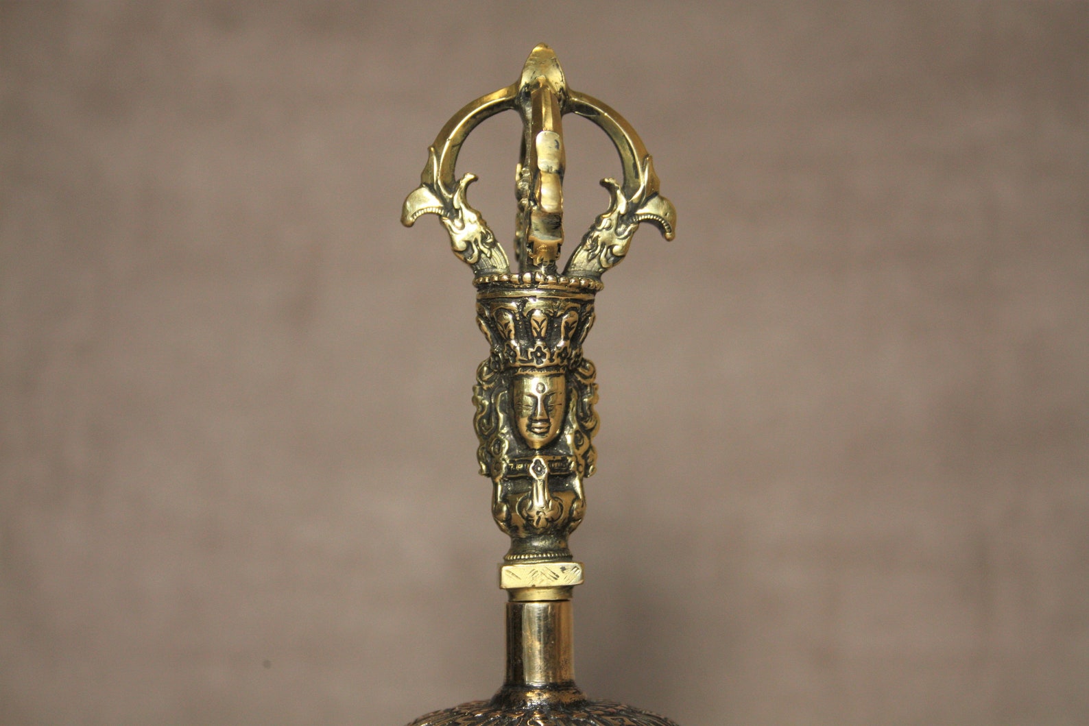 Tibetan Bronze Buddhist Bell Ghanta Drilbu 6 Inch - Etsy