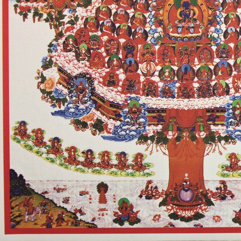 Buddhist Thangka Refuge Tree Drikung Kagyu - Etsy Hong Kong
