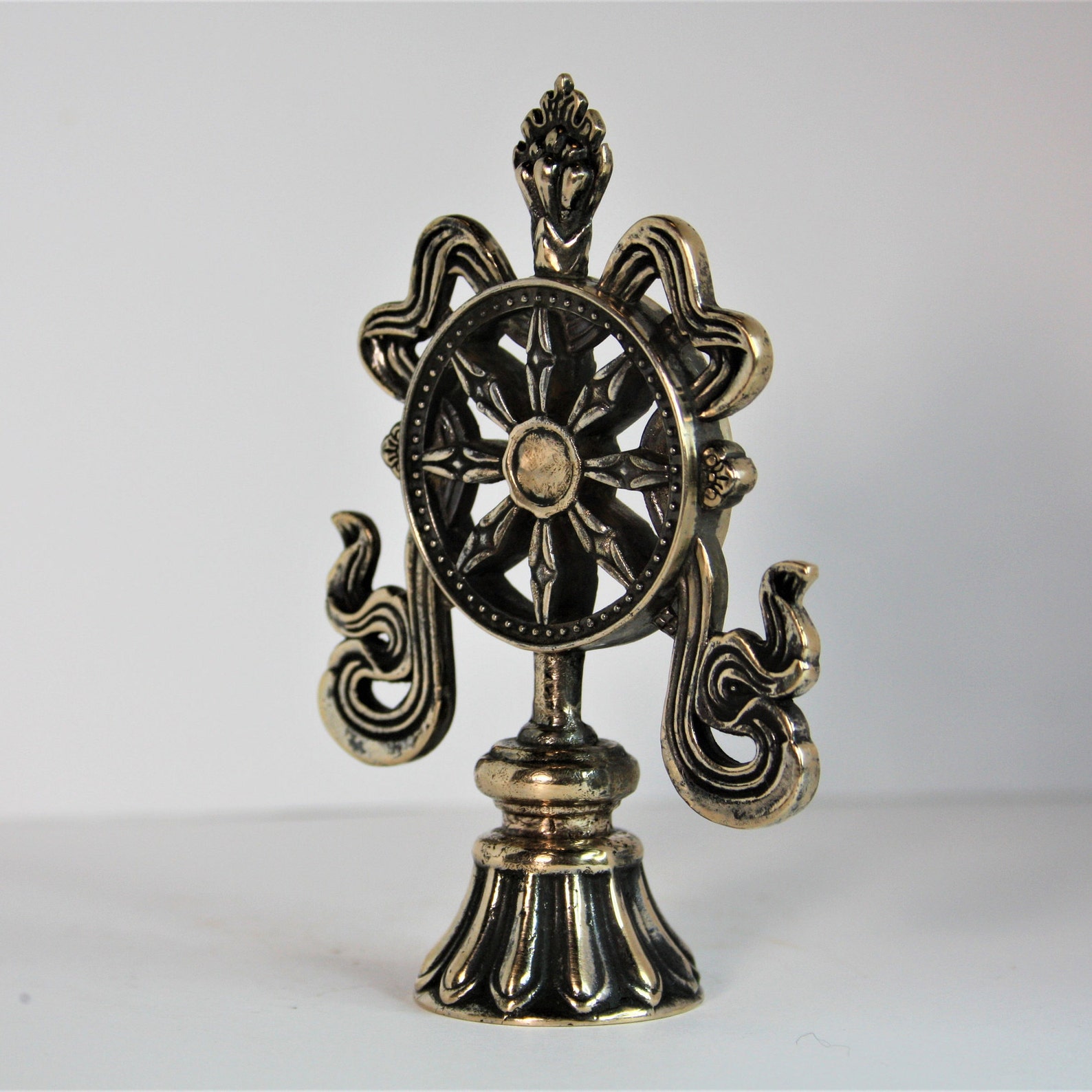 Dharmachakra Dharma Wheel Bronze - Etsy