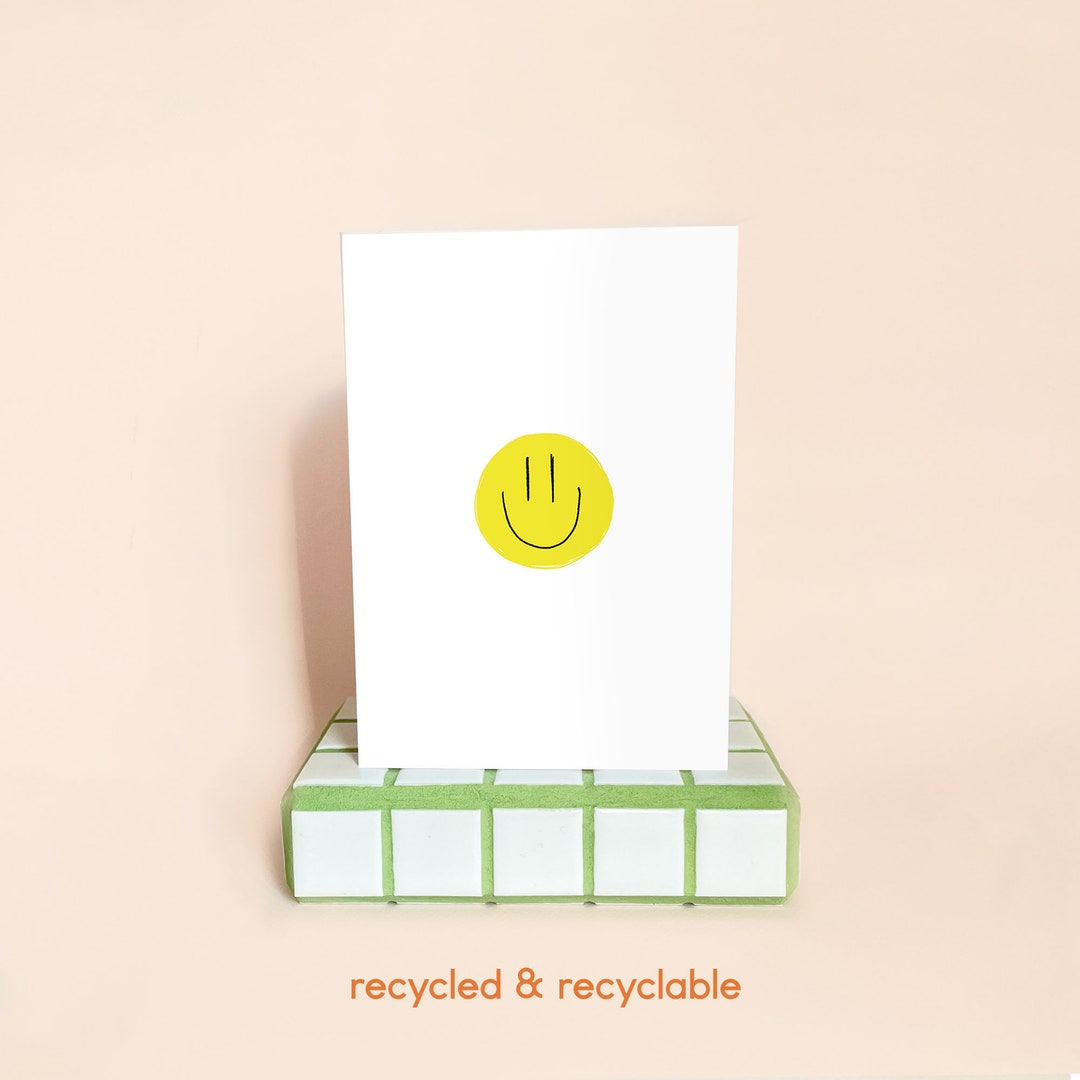 Yellow Smiley Face Card New Home Happy Birthday Smiley Well Done Moving ...