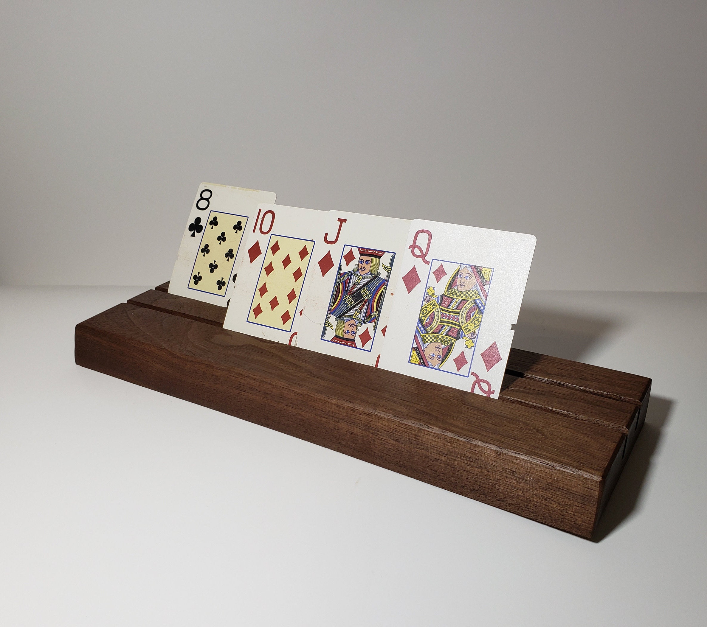 Solid Walnut Playing Card Stand/holder pair - Etsy