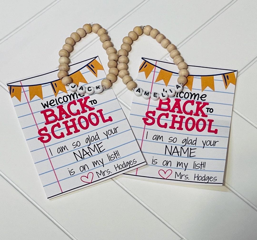 Glad Your Name is on My List Bracelet First Day of School Bracelet - Etsy
