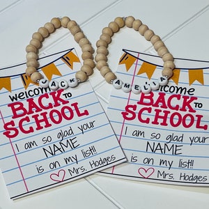 Glad Your Name is on My List Bracelet First Day of School Bracelet - Etsy