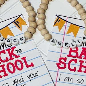 Glad Your Name is on My List Bracelet First Day of School Bracelet - Etsy