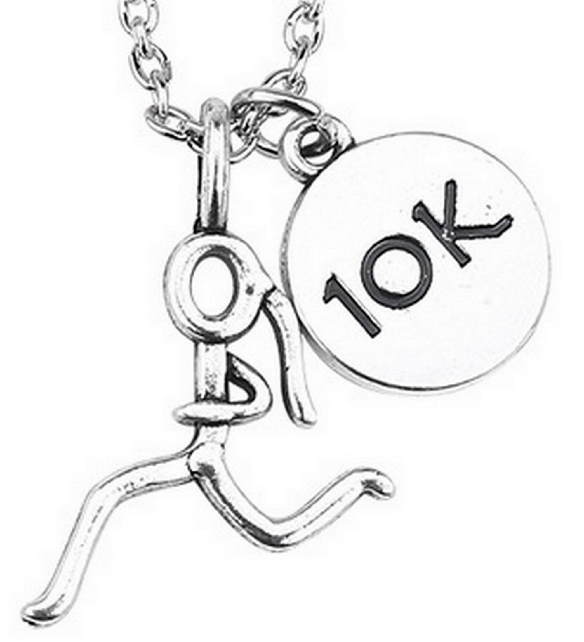 Love To Run 10K Charm Necklace Running Sports Jewellery | Etsy