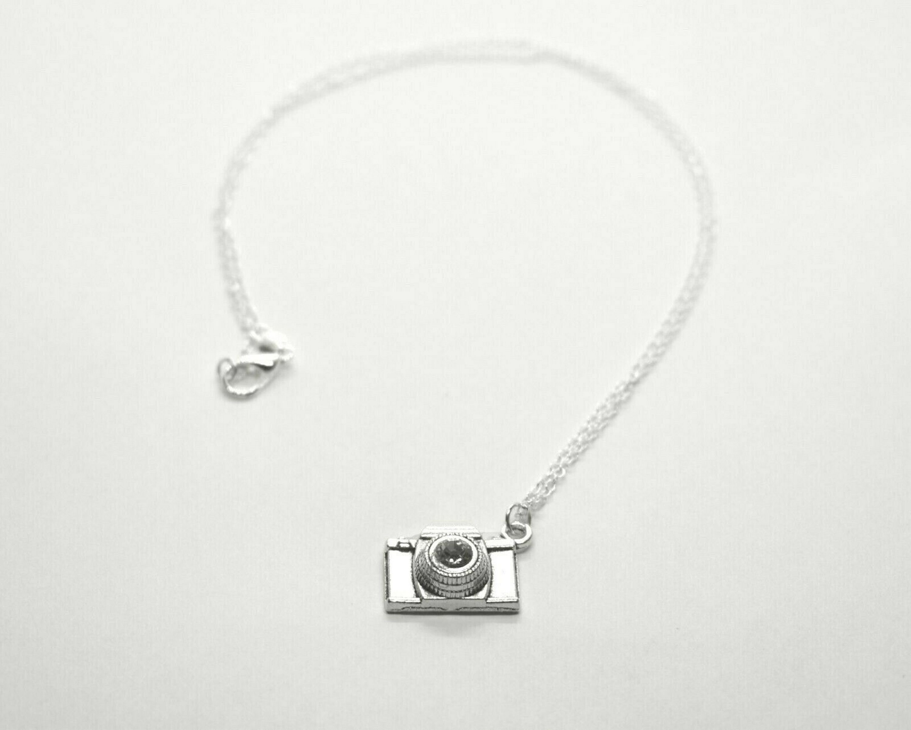 Camera Necklace 925 Silver Chain and Silver Plated Charm - Etsy.de